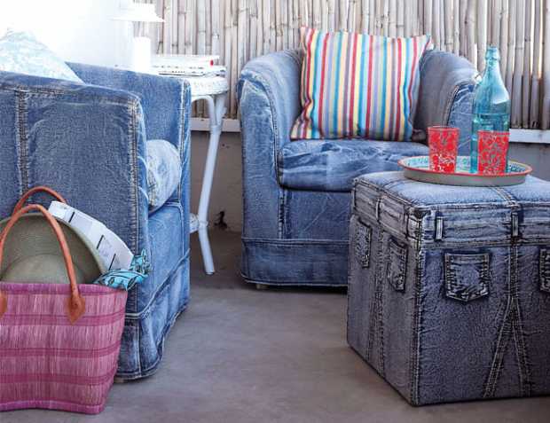 DIY - Recycle Denim jeans to make home decor items | My Decorative
